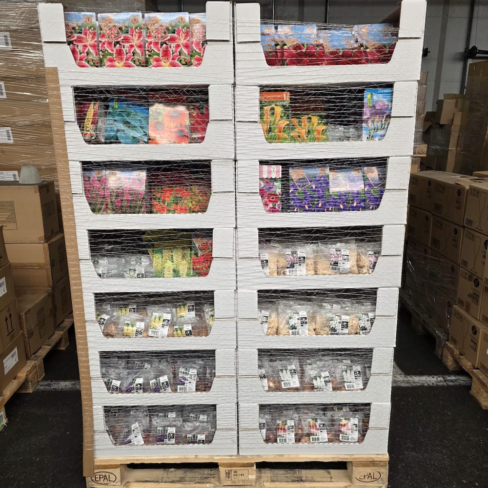Pallet zomerbloeiers - bloembollen - per pallet - 1.290 zakjes per ...
